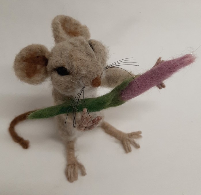 Needle Felting Mice Class – Alpacas, Felting, Dyeing, Glass Beads ...